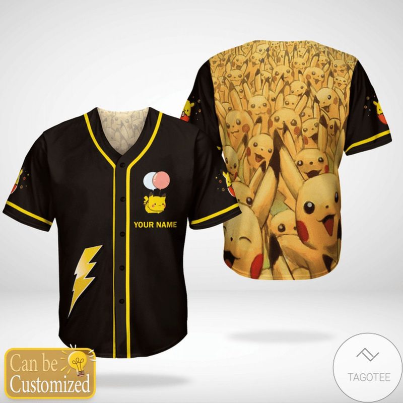 Personalized Customized Pokemon Pikachu Cute Baseball Jersey - Hot Sale ...