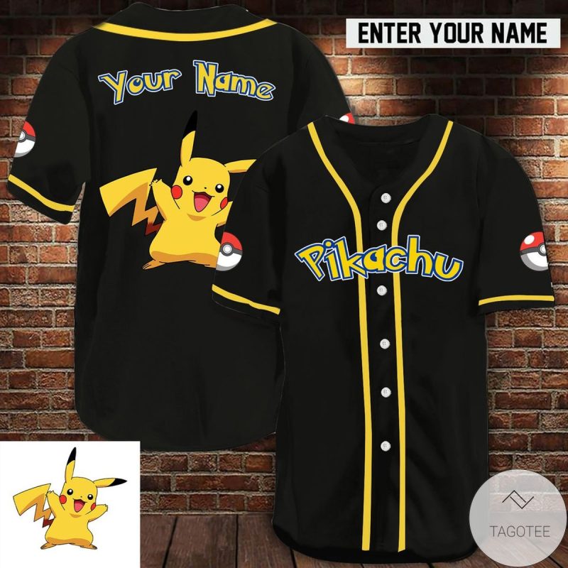 Personalized Pokemon Pikachu Baseball Jersey - Hot Sale 2024